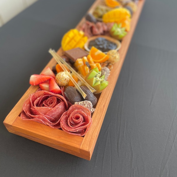 Black Walnut Charcuterie Serving Board With Handles and Sides Extra ...