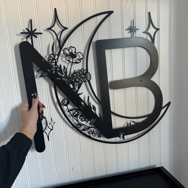 Personalized Metal Wall Art, Custom Metal Signs, Monogram Wall Decor ...