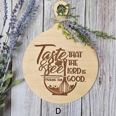 Taste and See That the Lord is Good Svg, Bible Verse Svg, Kitchen Svg ...