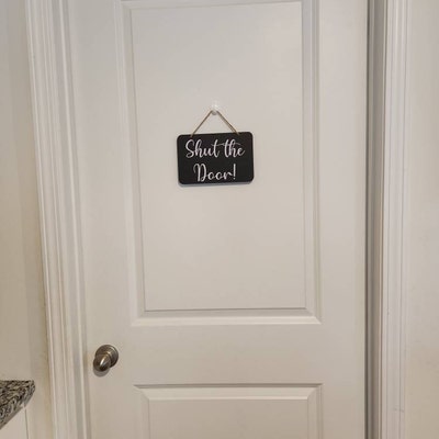 Custom Door Sign, Reversible Personalized Door Hanger, Reversible Door ...