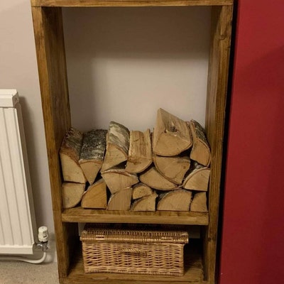 Indoor Log Store Woodburner Fire Rustic - Etsy UK