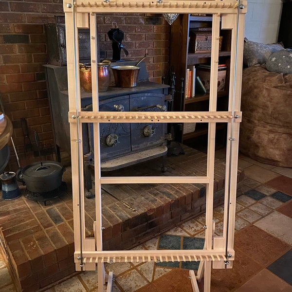 Adjustable Twining Loom for Rag Rugs, Place Mats and Potholders. Maple ...