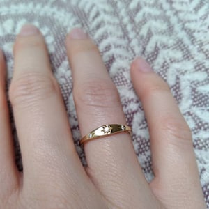 Star Setting Diamond Stacking Ring / 14k Gold Dainty Delicate - Etsy