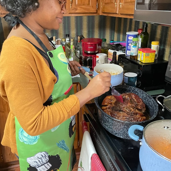 Afro Chefs Apron: Black Women Cook, Vegan Art - Etsy