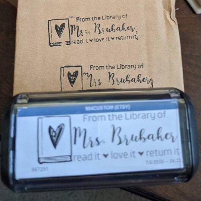 Customized Librarian Stamp, From the Library of Script Stamps, Self ...