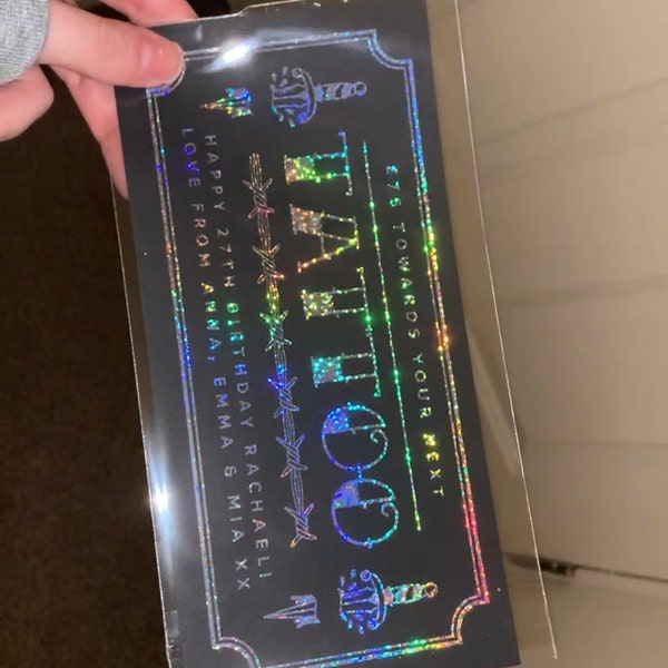 Personalised Foil Festival Keepsake Ticket Voucher, Surprise Customised ...