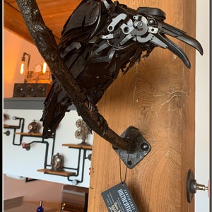 SOLD| Robot Vulture Sculpture | Steampunk Bird Art | Scrap Metal Bird ...