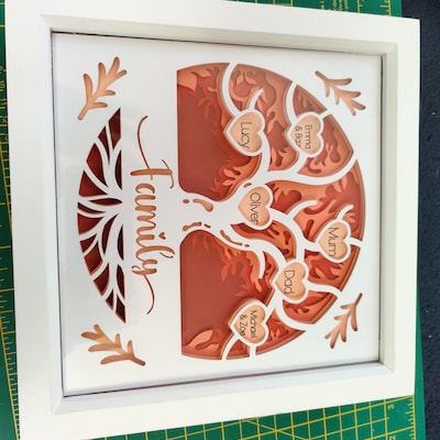 Customizable 3D FAMILY Shadow Box Svg, Custom Name, Perfect Gift for ...