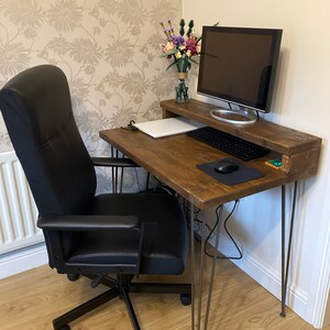 Hairpin Computer Desk With Plinth - Etsy UK