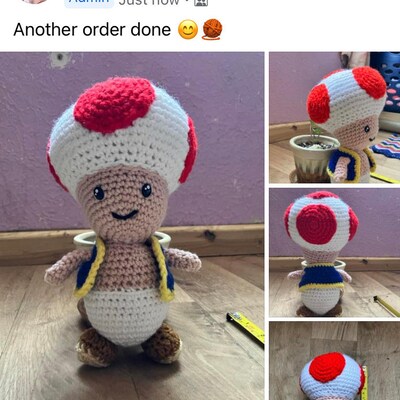 CROCHET PATTERN Toad Super Mario Bros PDF File English, French - Etsy