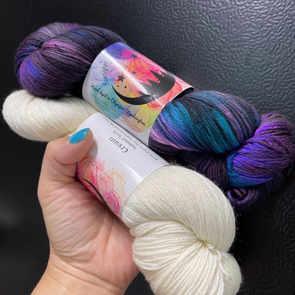Dark Galaxy | MADE TO ORDER | Hand Dyed Yarn, Indie Dyed Yarn, Sock ...