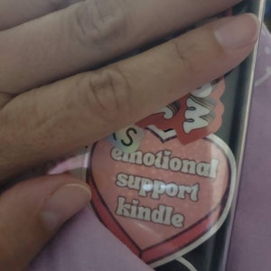 Emotional Support Kindle Heart Sticker Kindle Sticker Bookish Gifts Romance Reader Stickers for ...