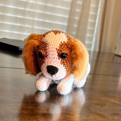 Spaniel Puppy Crochet Dog Pattern, Cavalier King Spaniel Amigurumi Dog ...