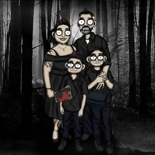 Customized Nightmare Portrait - Valentines Gift - Tim Burton Style ...