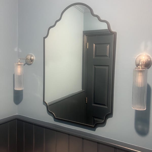 Pill Shaped Mirror - Vertical Oval Mirror - Minimalist Wall Mirror ...