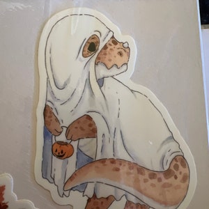 Spooky Ghost T-rex Sticker - Etsy