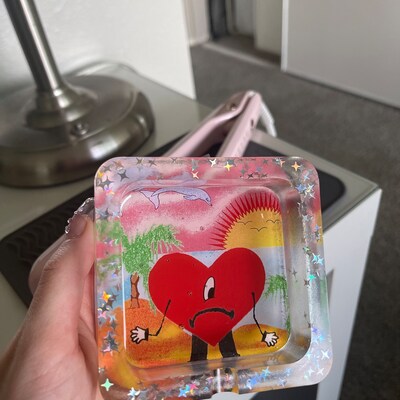 Smiley Faces Tray Resin Ashtray Jewelry Tray Unique Home Decor Handmade ...