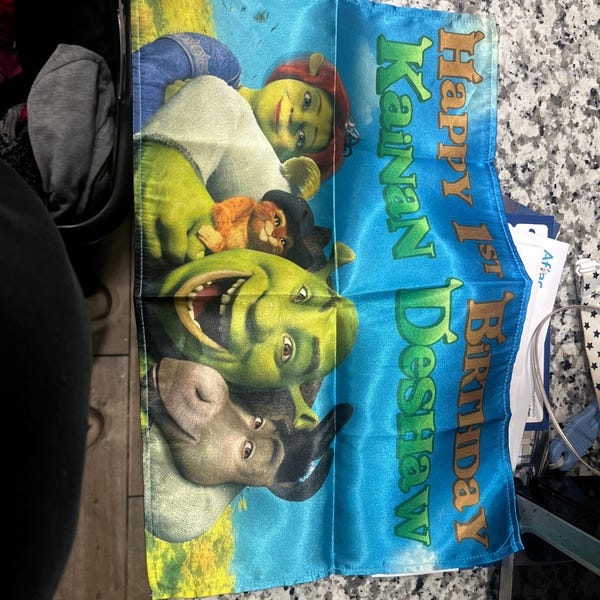 Shrek Birthday Party, Shrek Party Banner, Shrek Birthday Backdrop ...