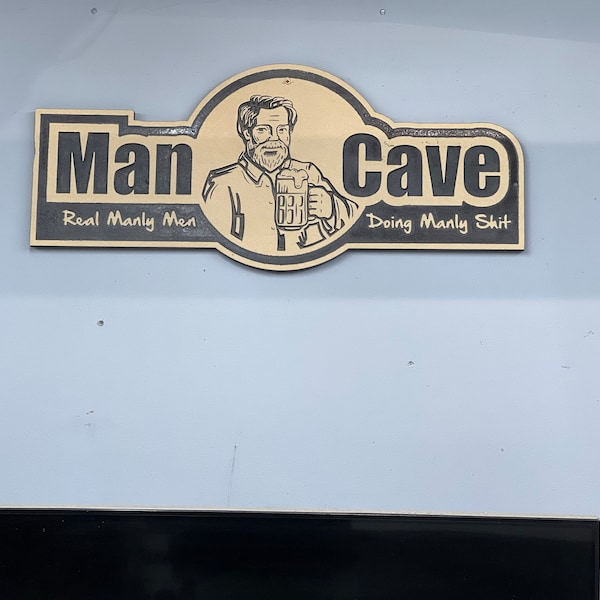 Man Cave Sign File - “real Manly Men Doing Manly Sh*t” SVG, Laser Cut ...