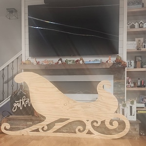 Life-size Santa's Sleigh W/santa & Reindeer Template When Made ...