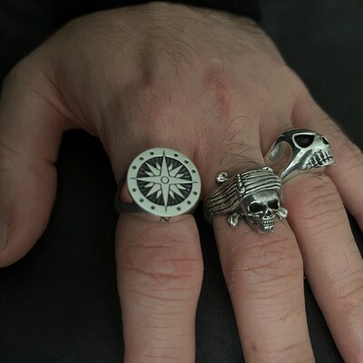 MOON PHASE RING / Lunar Cycle Ring / Sterling Silver Ring / Silver Moon ...