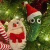 Christmas Pickle and Costumes Crochet Pattern Christmas Tree Decoration ...