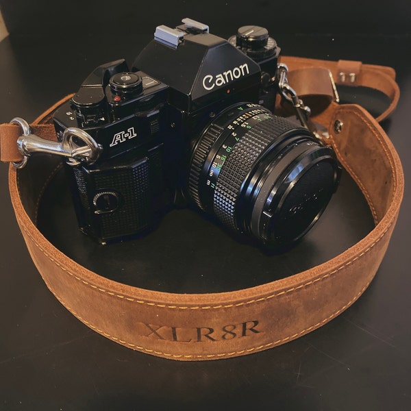Personalized Pro Leather Camera Straps, Custom Distressed Leather ...