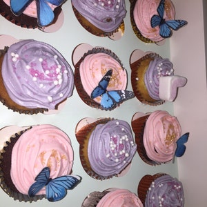 Cakeshop 12 X PRE-CUT Light Blue Butterfly Edible Cake Toppers BT067 - Etsy