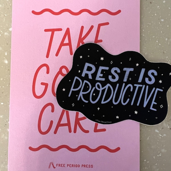 Rest is Productive Vinyl Decal Sticker: Laptop, Planner, Water Bottle ...