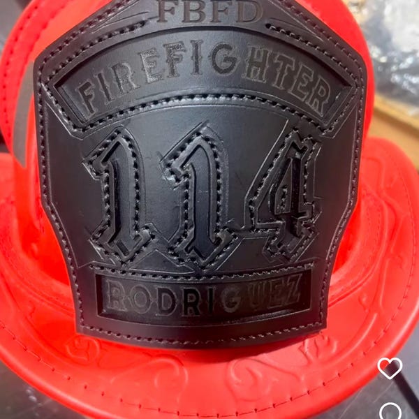 Custom Leather Fire Helmet Shield - Handcrafted Firefighter Helmet ...