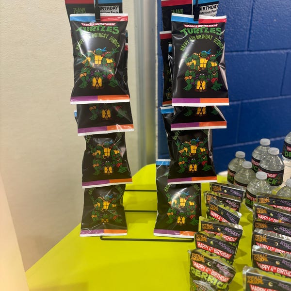 Editable Turtles Chip Bag - Etsy
