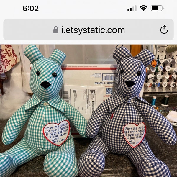 Memory Patches for Bears or Pillows - Etsy