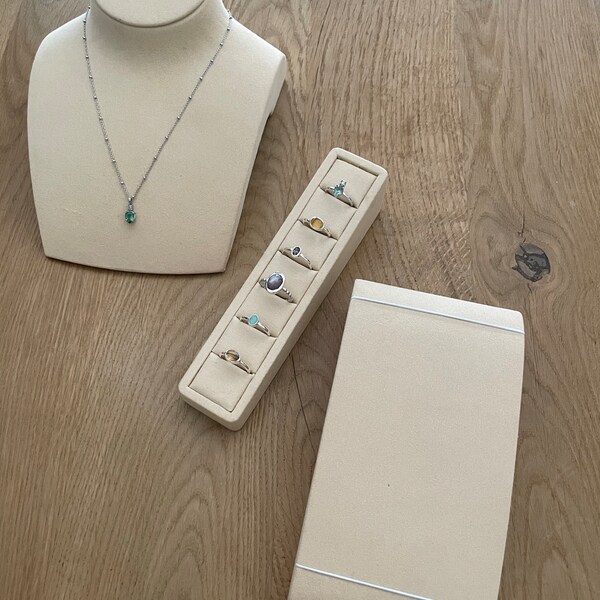 Natural Stone Jewelry Display Set, Jewelry Risers and Platforms ...