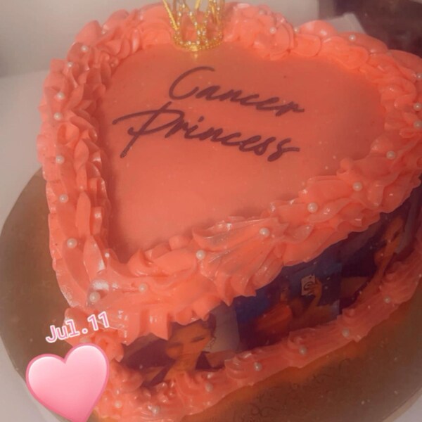 Custom Flat Lay Cake Topper Heart Cake Topper Birthday Cake Charm ...