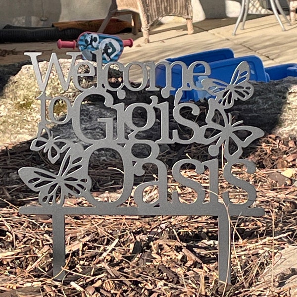 Custom Garden Sign - Plasma Cut, Steel Sign - 15" Wide by 19.5" Tall ...
