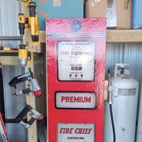 Retro Gas Pump Refrigerator Wrap Vintage Fridge Wrap Old Gas Pump ...