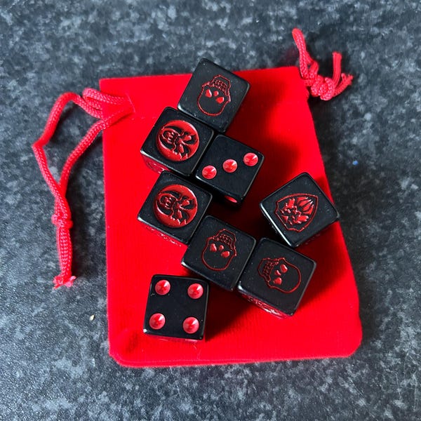 Special Dice Set - for Use With Heroquest - Combat & Movement, With Bag ...