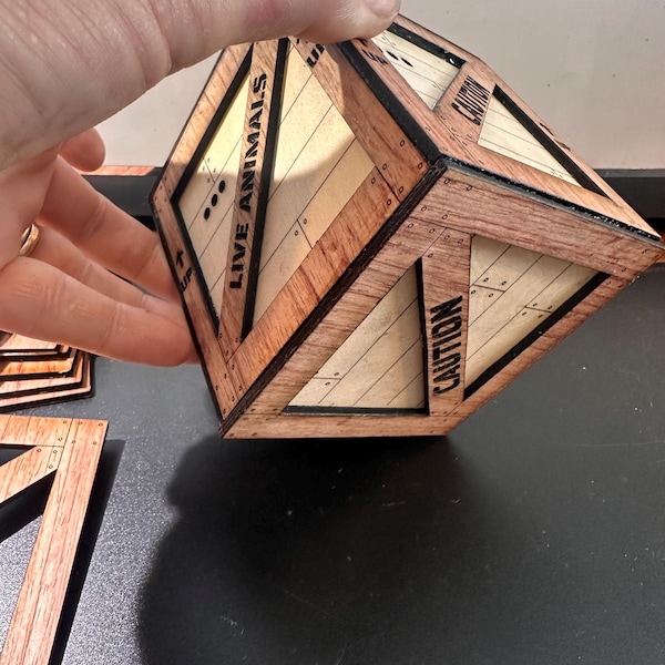 Shipping Crate Laser Cut Digital Files for Laser Cutting Hobby Vector ...