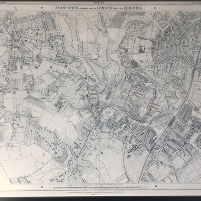 Old Map of South East London, 1862 Norwood, Crystal Palace, Penge ...