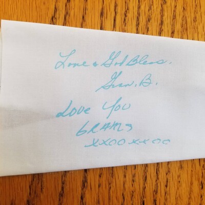 Loved Ones Handwriting Patch, Wedding Patch, Something Blue, Your Handwriting Quilt Block ...