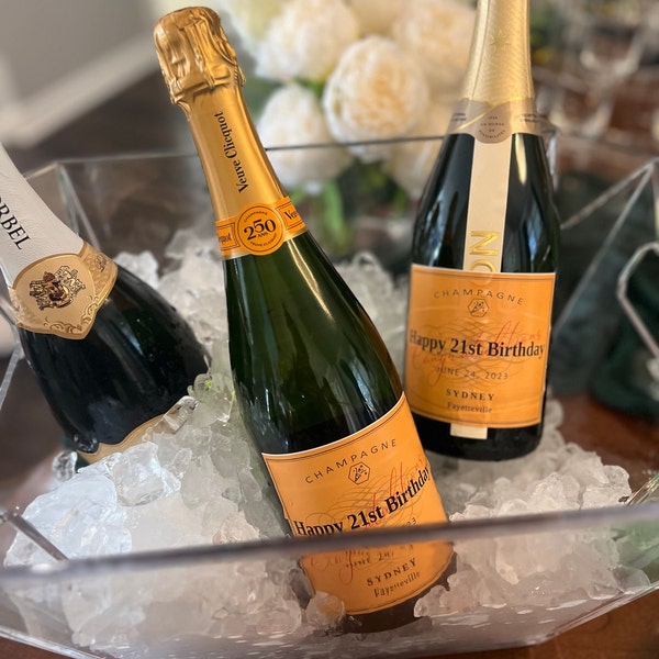 Custom Champagne Label - Personalized Champagne Label - 21st, 30th ...