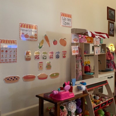 Farmer's Market Pretend Kit, Pretend Farmer's Market, Dramatic Play Set ...