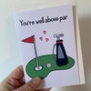 Funny Golf Valentine's Card, Card for Boyfriend, Husband Card ...