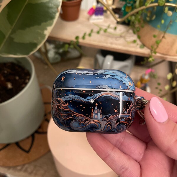 Watercolor Night Sky & Castle AirPod Pro Case | AirPod Case 1 2, AirPod ...