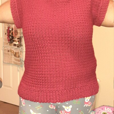 Easy Crochet Pullover Weekend Snuggle Sweater Cosy Slouchy Winter ...