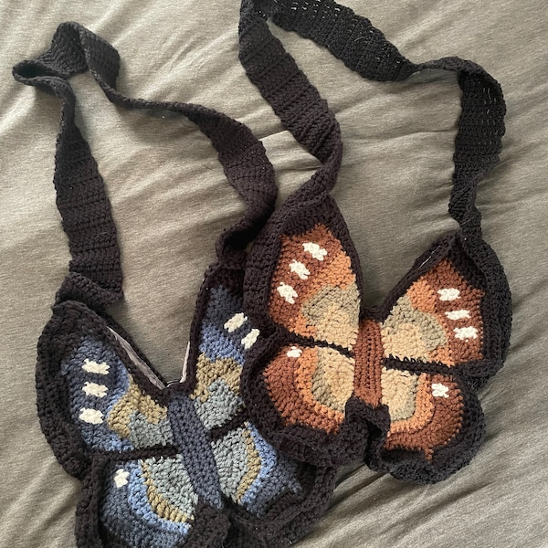Crochet Butterfly Bag Pattern PDF - Etsy