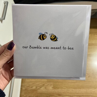 Bumble Dating Card Romantic Anniversary Card or Valentine's Day Card ...