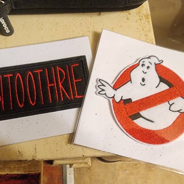 Ghostbusters Name Patch Custom Iron on Patch or Hook & Loop Name Tag ...