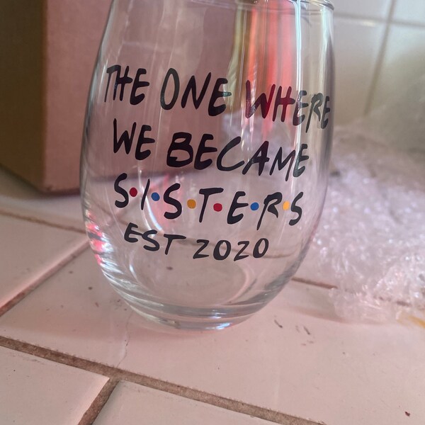 Sisters Wine Glass Personalized, Gift for Sister, Gift for Sister in ...