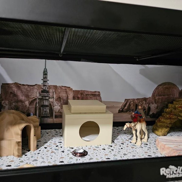 Jurassic Park Entrance Gate Decoration for Reptile Terrarium Lizard ...